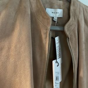 Reiss | Jackets & Coats | Reiss Light Beige Suede Jacket New With Tags ...